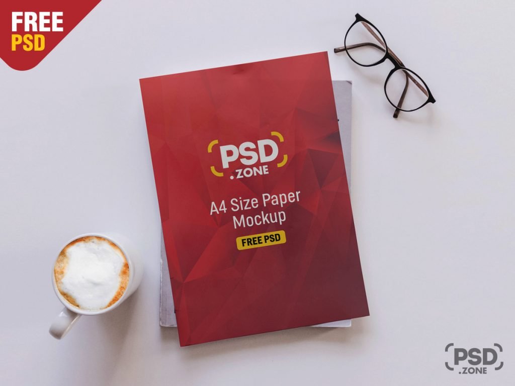PSD A4 Size Paper Mockup – PSD Zone
