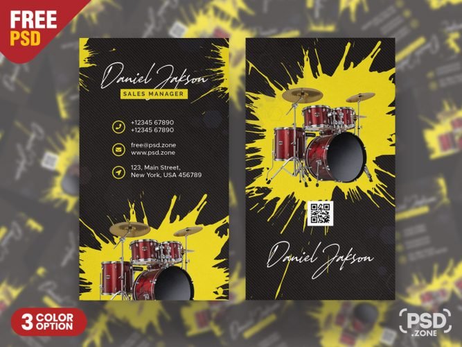 Music Band Business Card PSD – PSD Zone