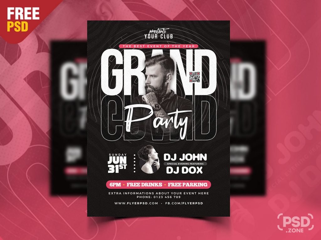 Premium Party Event Flyer Design PSD – PSD Zone
