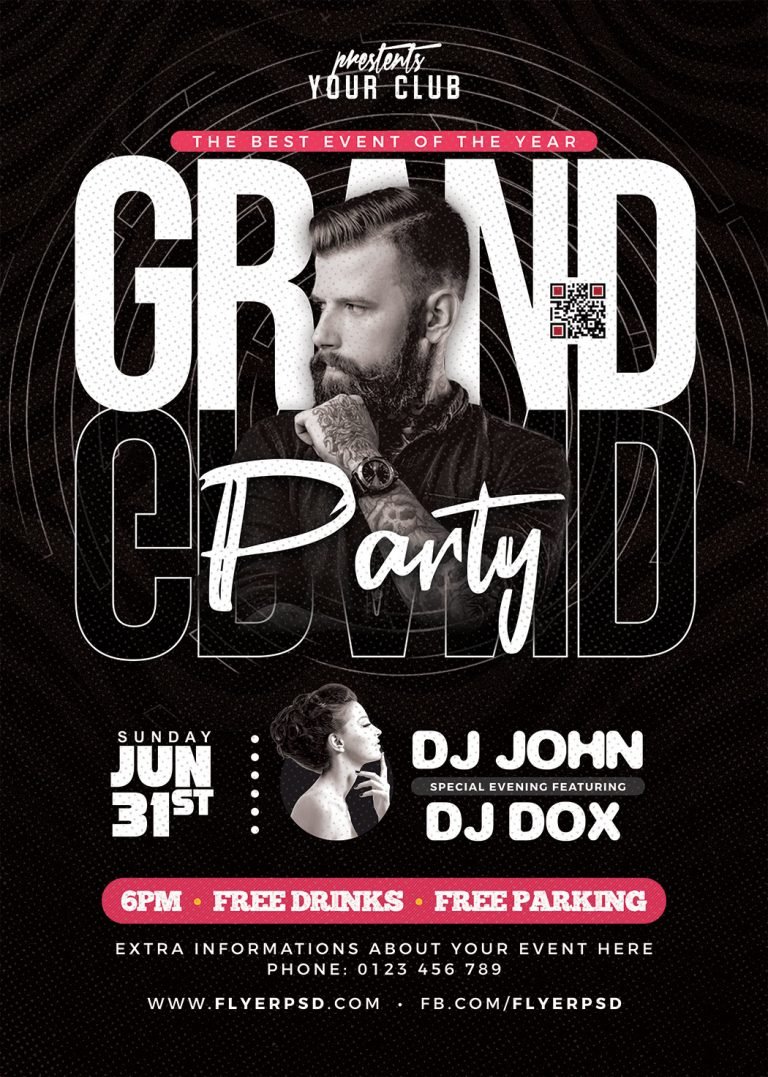 Premium Party Event Flyer Design PSD – PSD Zone