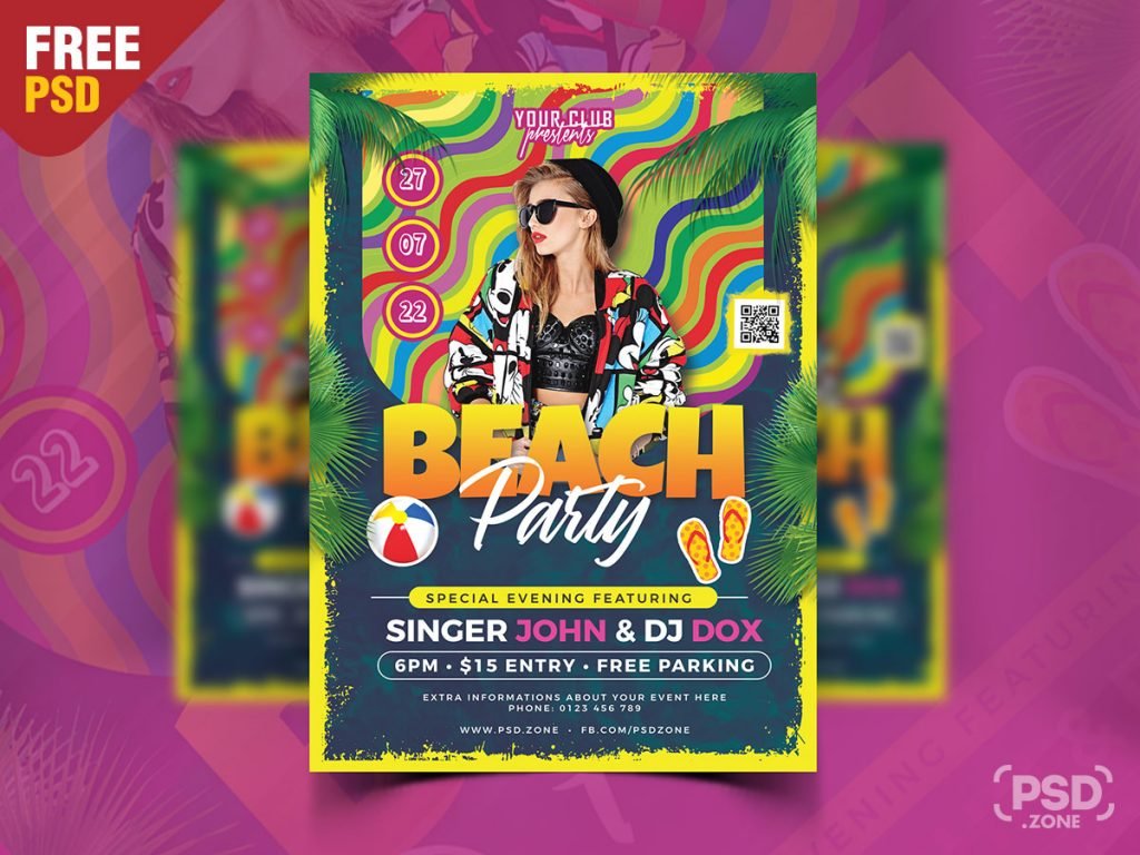 Beach Party Flyer Design PSD – PSD Zone