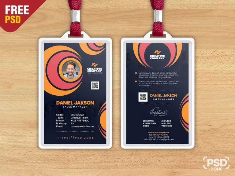 Creative Office Photo Identity Card Design PSD – PSD Zone