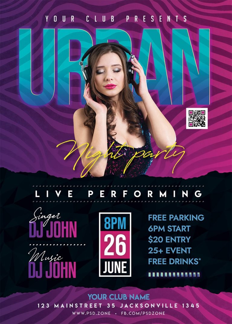 Dance Night Party Flyer PSD – PSD Zone