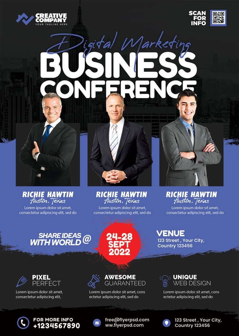 Digital Marketing Conference PSD Template – PSD Zone