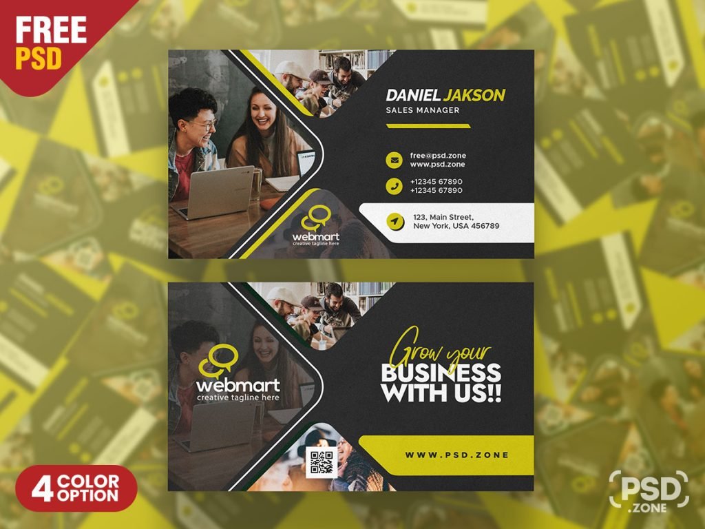 Creative Professional Business Card PSD Template – PSD Zone