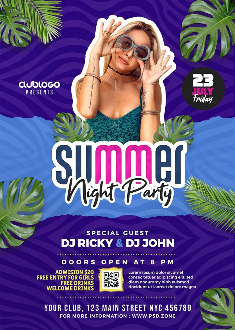 Creative Summer Party Flyer PSD Template – PSD Zone