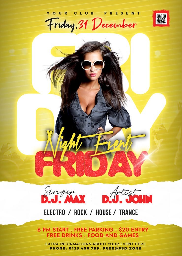 Weekend Club Party Flyer PSD Template – PSD Zone