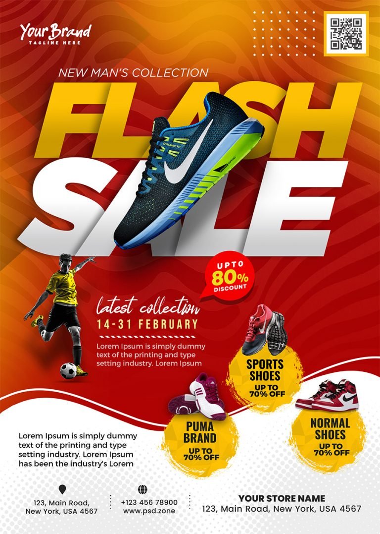 Flash Sale Flyer Design PSD Template - PSD Zone
