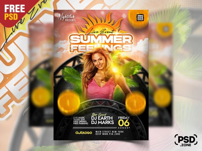 Summer Season Live Event Party Flyer PSD – PSD Zone