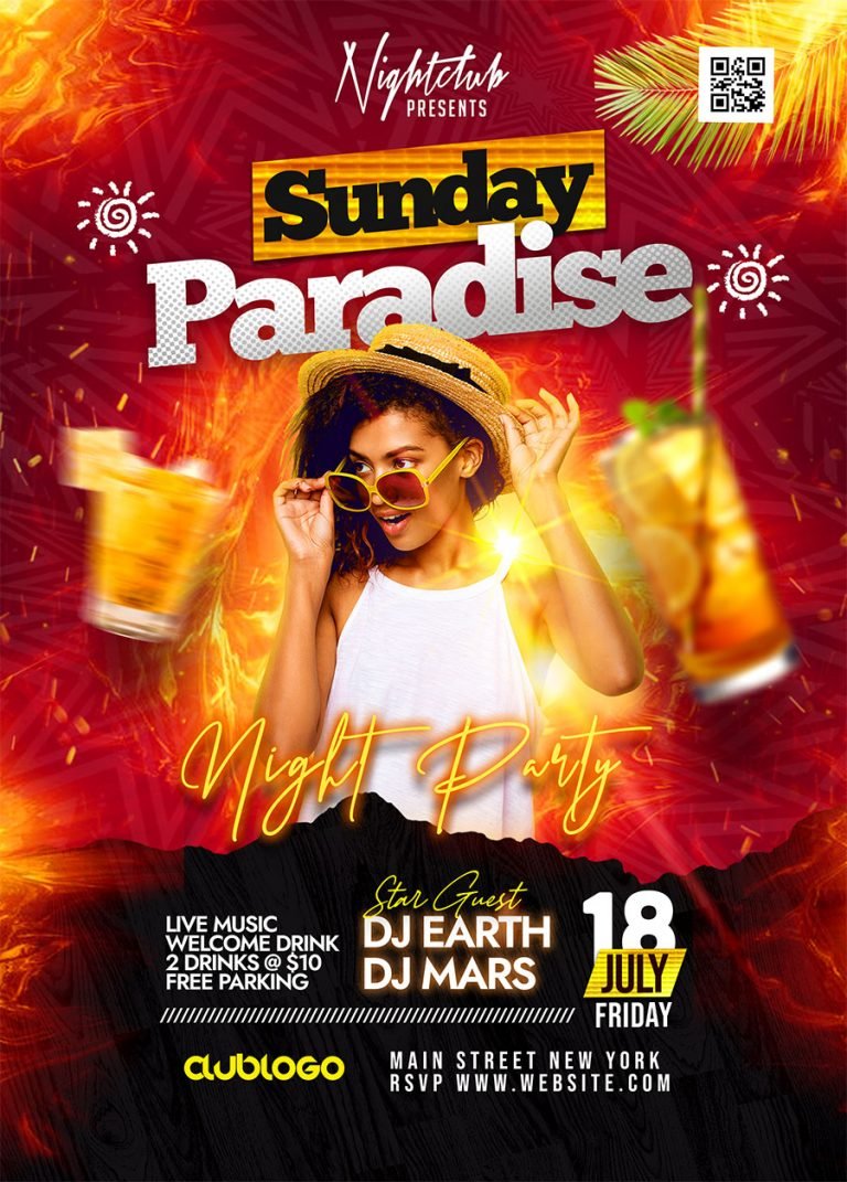 Amazing Weekend Party Flyer PSD Template - PSD Zone
