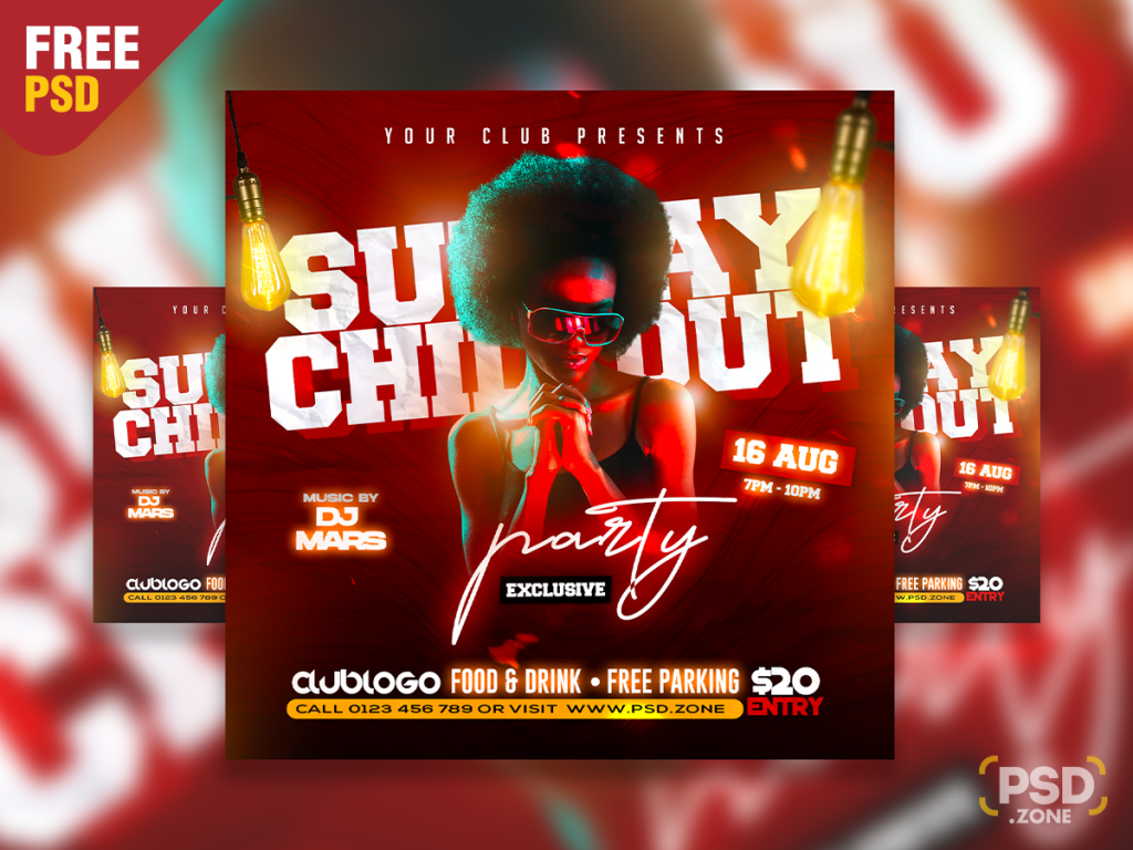 Sunday Chillout Party Exclusive Social Post PSD – PSD Zone