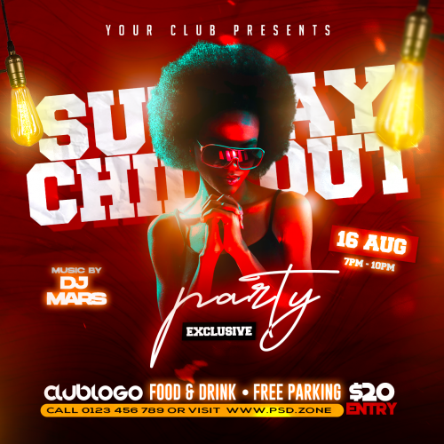 Sunday Chillout Party Exclusive Social Post PSD – PSD Zone