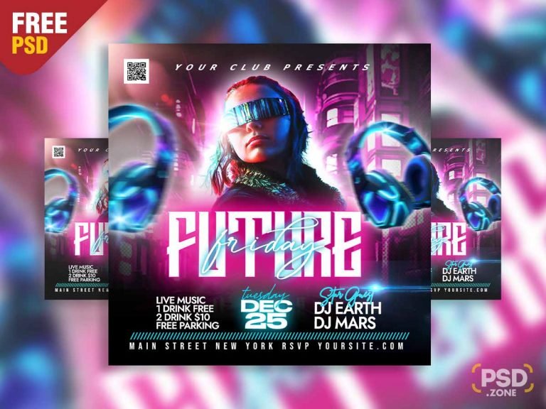 Future friday party social media post PSD – PSD Zone