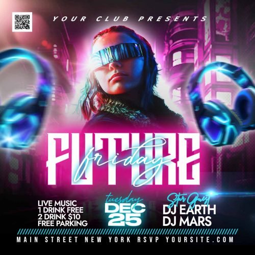 Future friday party social media post PSD – PSD Zone