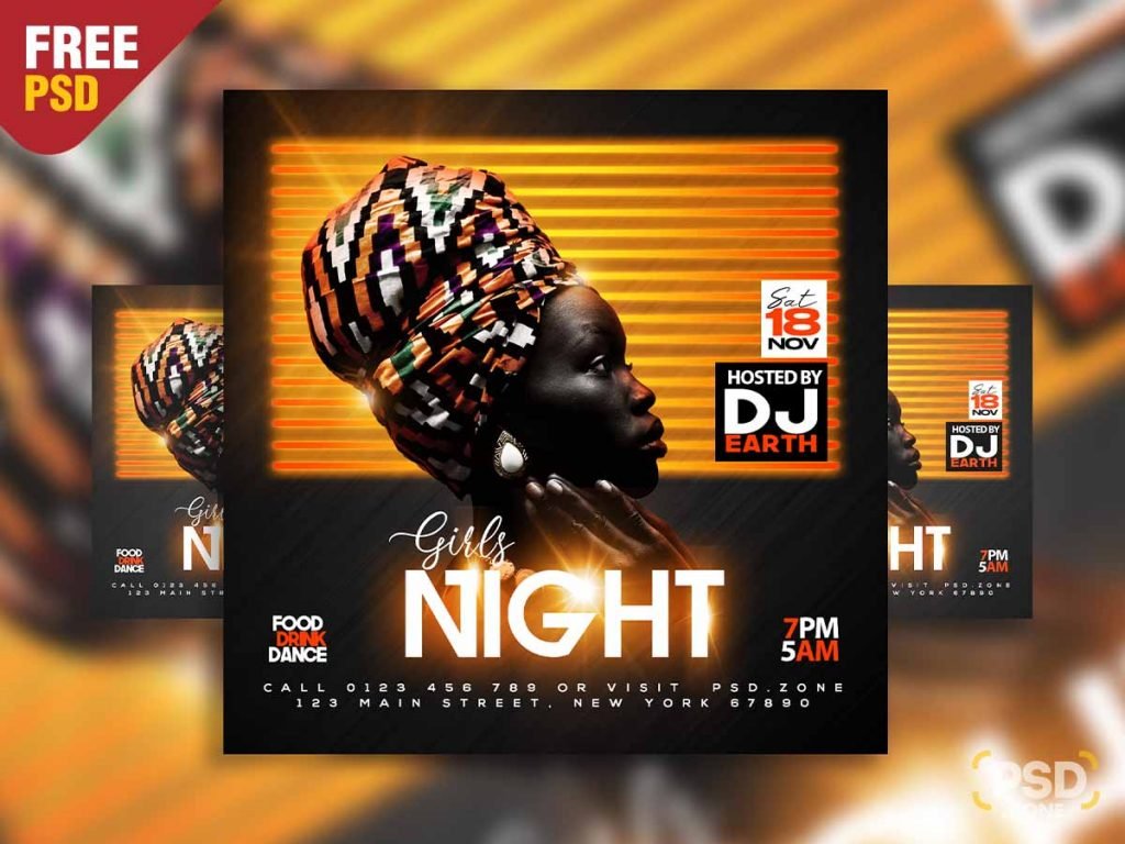 Girls night social media post PSD – PSD Zone