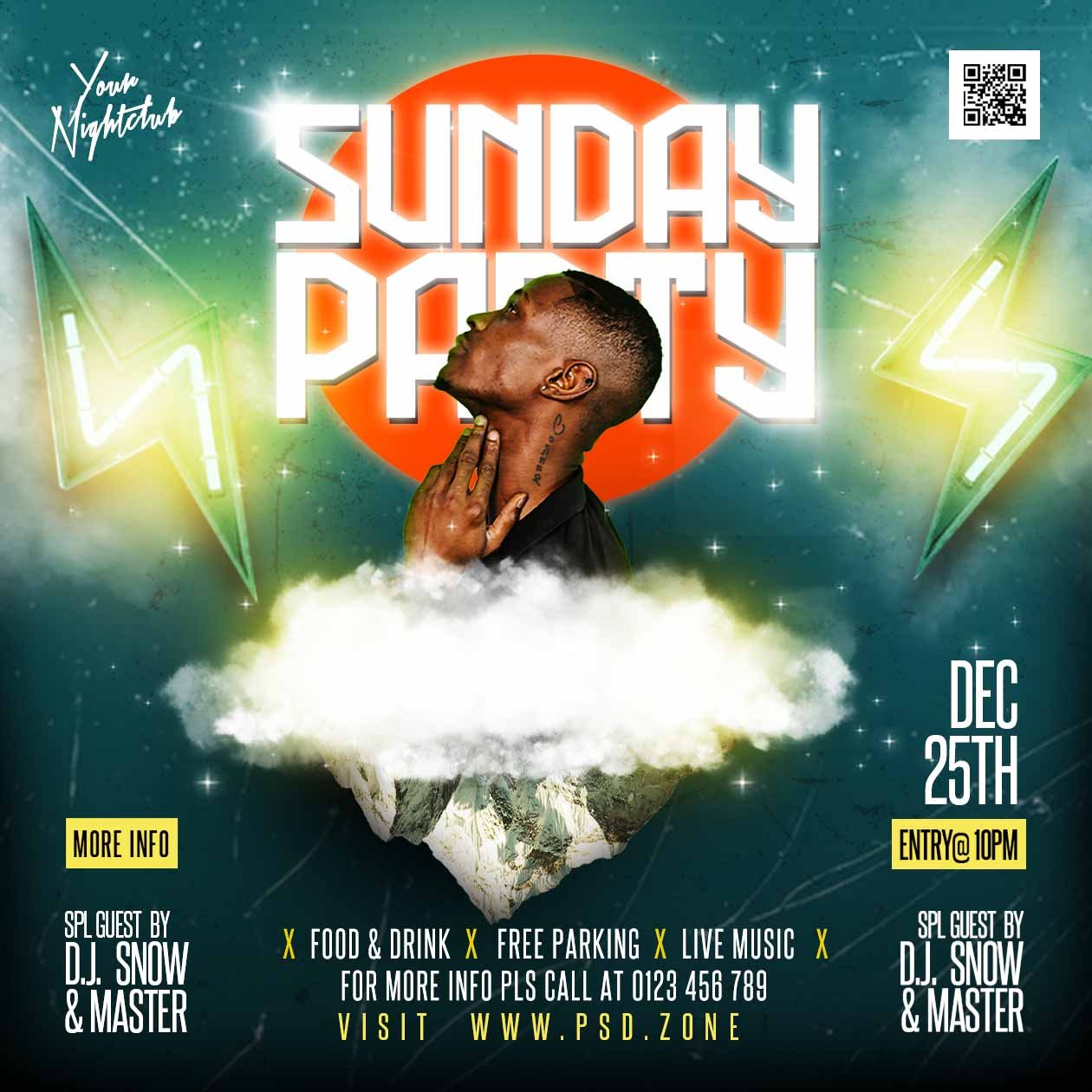 Sunday party social media post PSD – PSD Zone