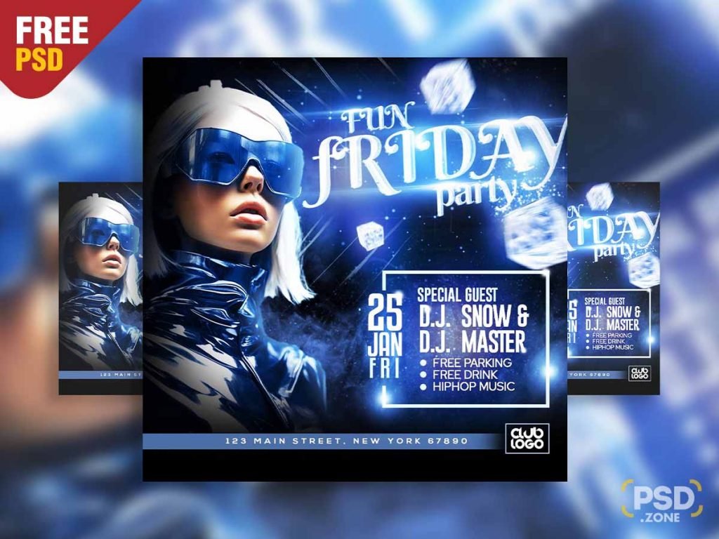 Fun friday party social media post PSD – PSD Zone