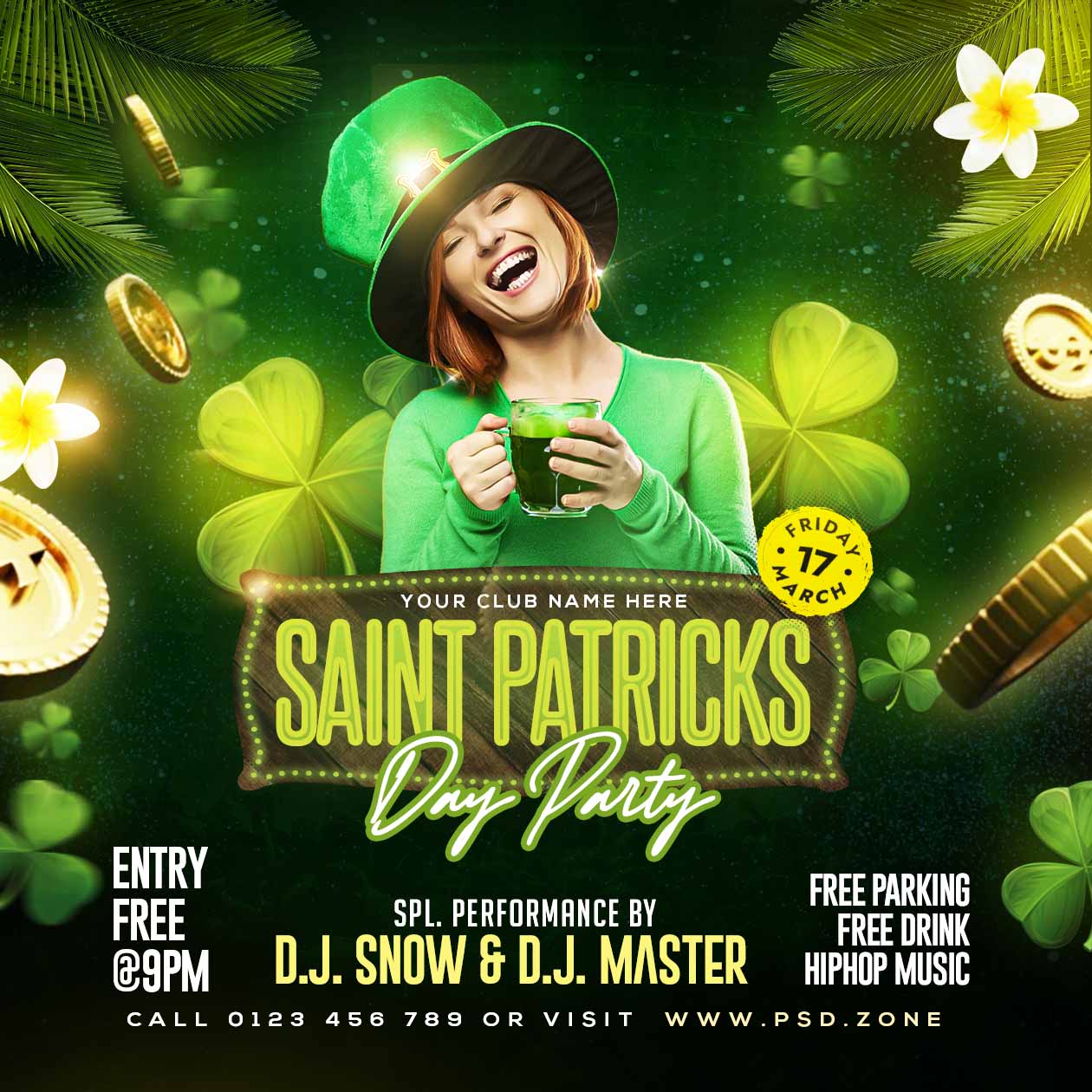 Saint Patrick Day Party Social Media Post Psd Psd Zone