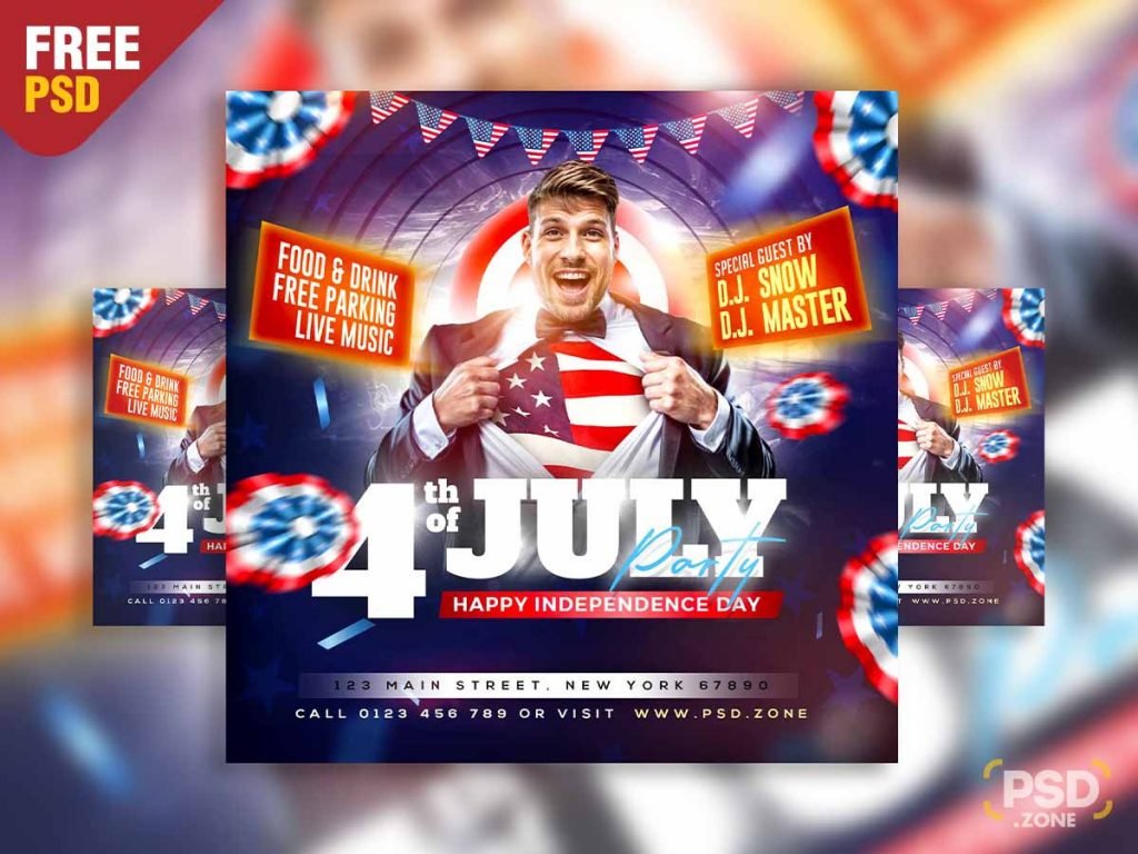 independence day party social media post PSD – PSD Zone